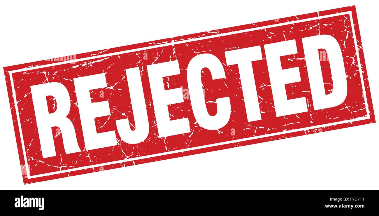 rejected red square grunge stamp on white Stock Vector Image & Art - Alamy