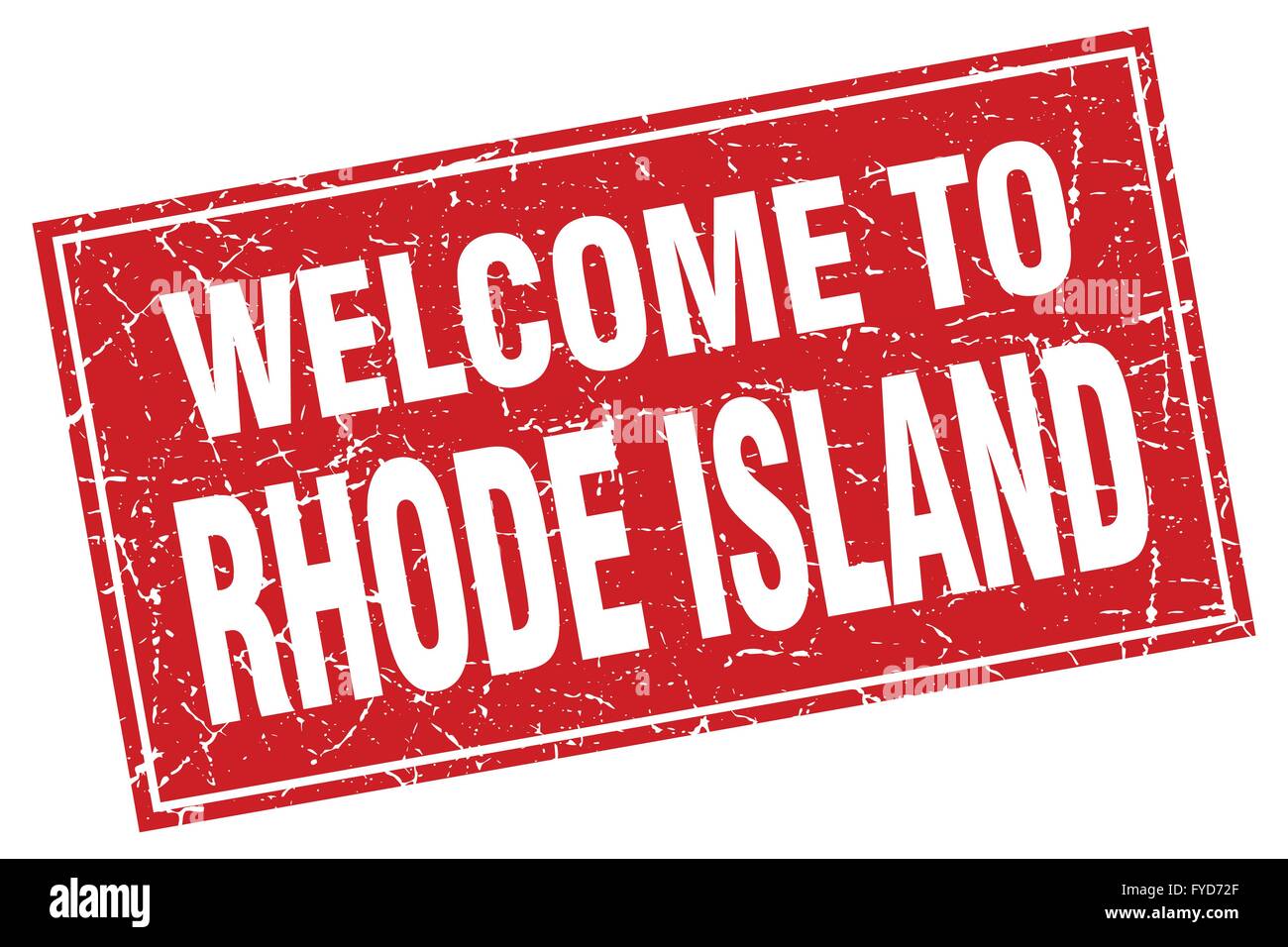 Rhode Island red square grunge welcome to stamp Stock Vector Image ...