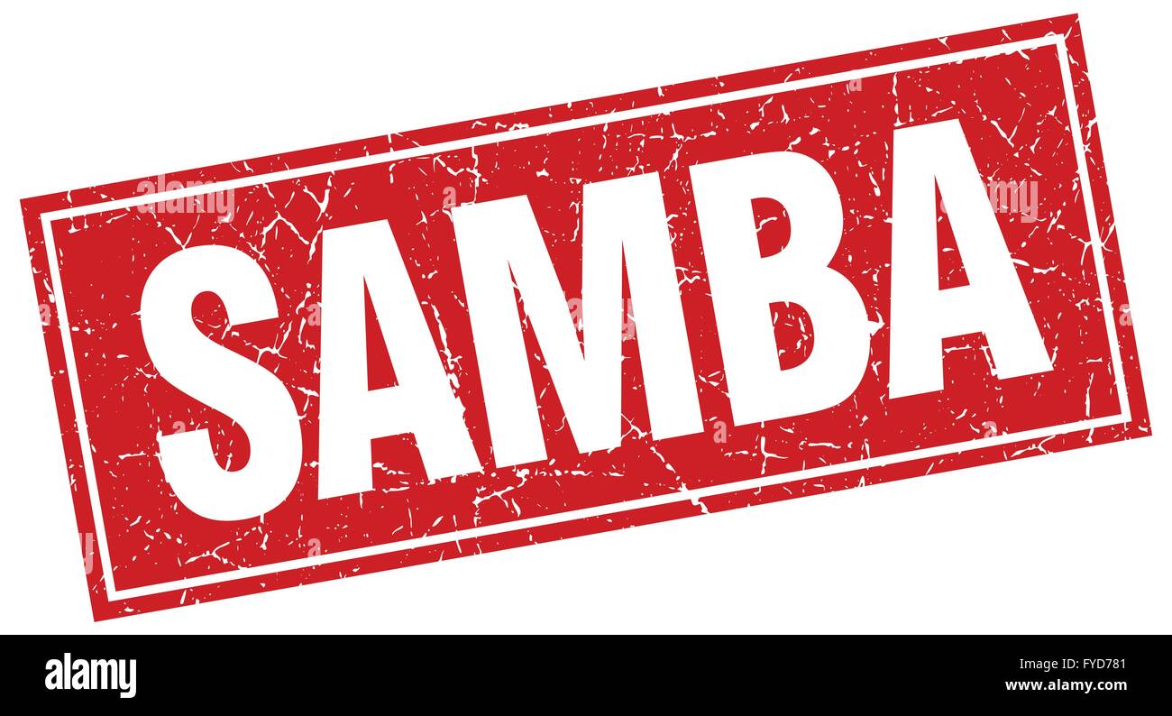samba red square grunge stamp on white Stock Vector Image & Art - Alamy