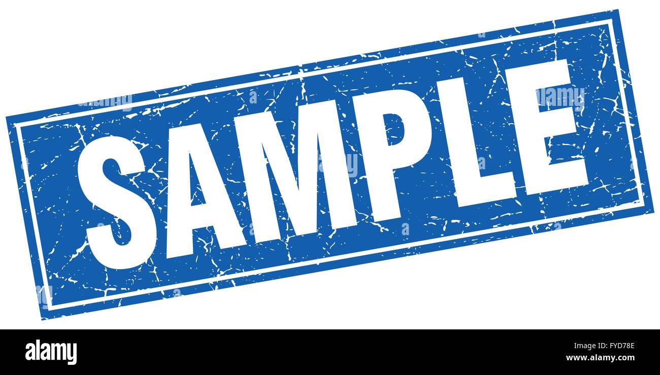 Sample blue square grunge Stock Vector Images - Alamy