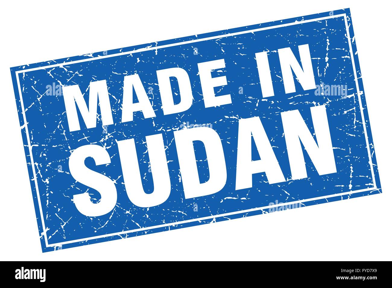 Sudan blue square grunge made in stamp Stock Vector Image & Art - Alamy