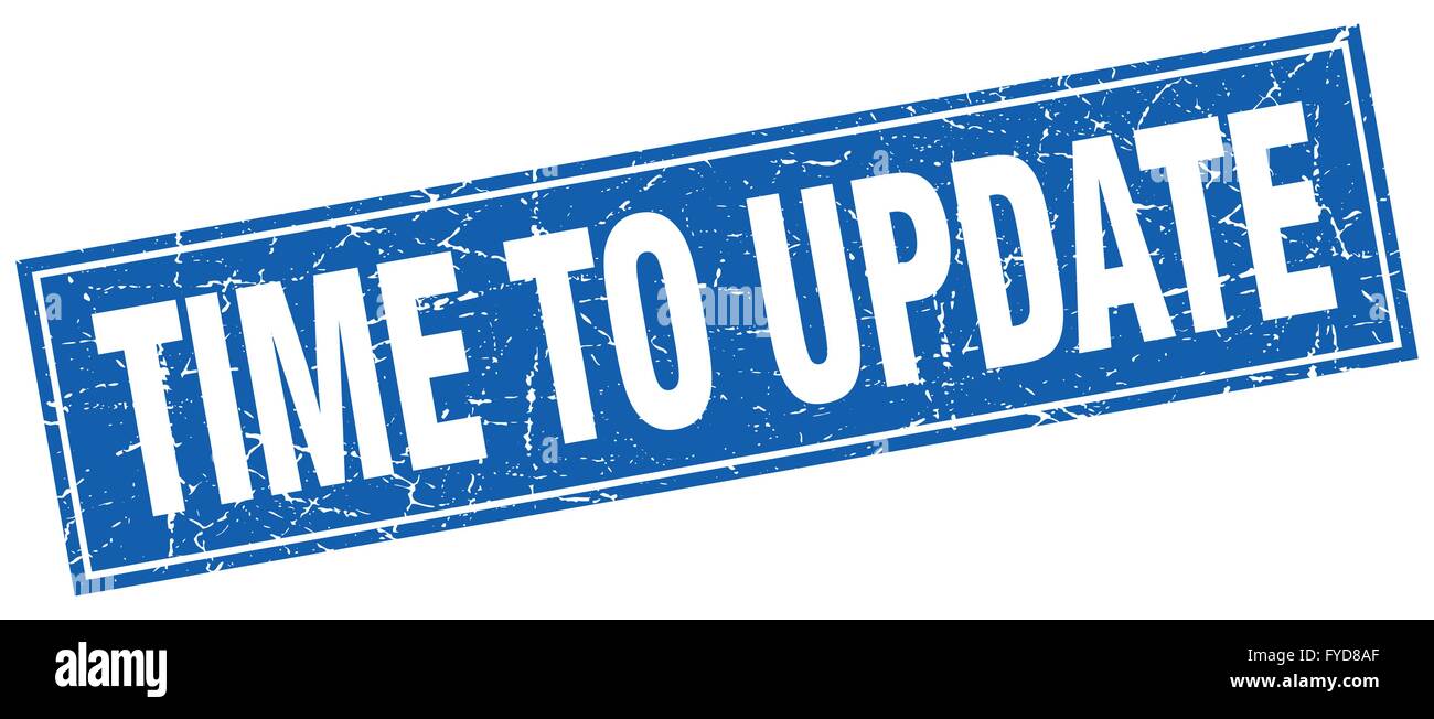 Time update stamp square hi-res stock photography and images - Alamy