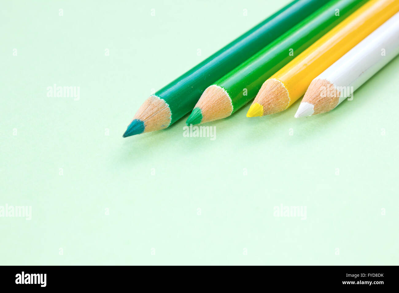 colored pencil shades display Stock Photo - Alamy