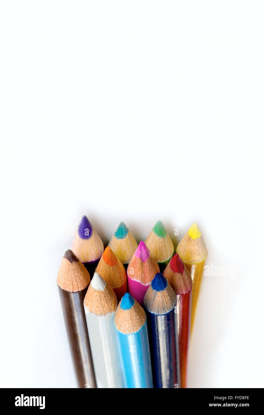 Color pencil in a bunch Stock Photo - Alamy