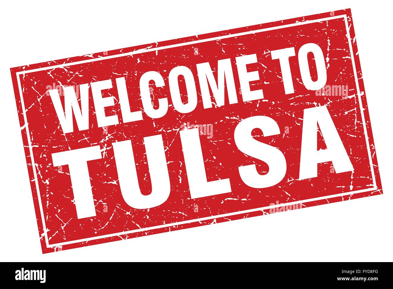 Tulsa red square grunge welcome to stamp Stock Vector Image & Art - Alamy