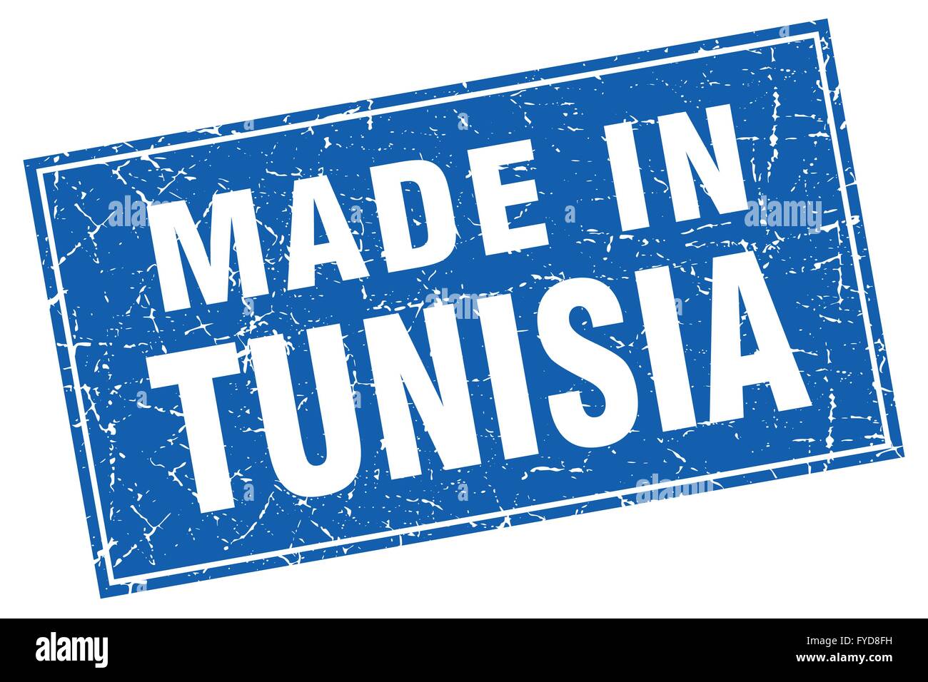 Tunisia blue square grunge made in stamp Stock Vector Image & Art - Alamy