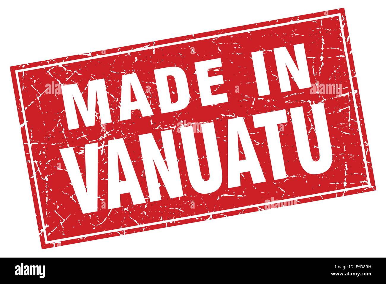 Vanuatu red square grunge made in stamp Stock Vector Image & Art - Alamy