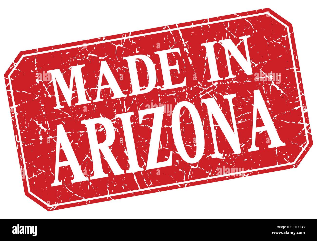 made in Arizona red square grunge stamp Stock Vector Image & Art - Alamy