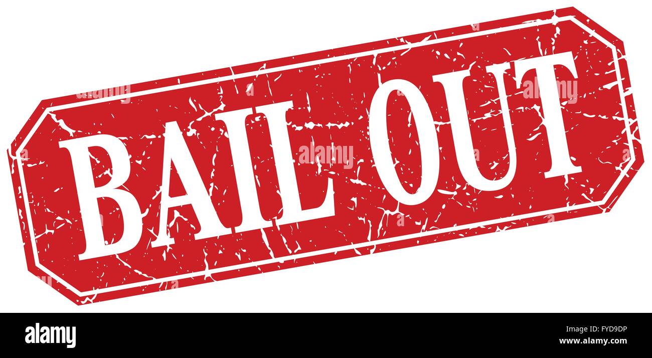 bail out red square vintage grunge isolated sign Stock Vector Image ...