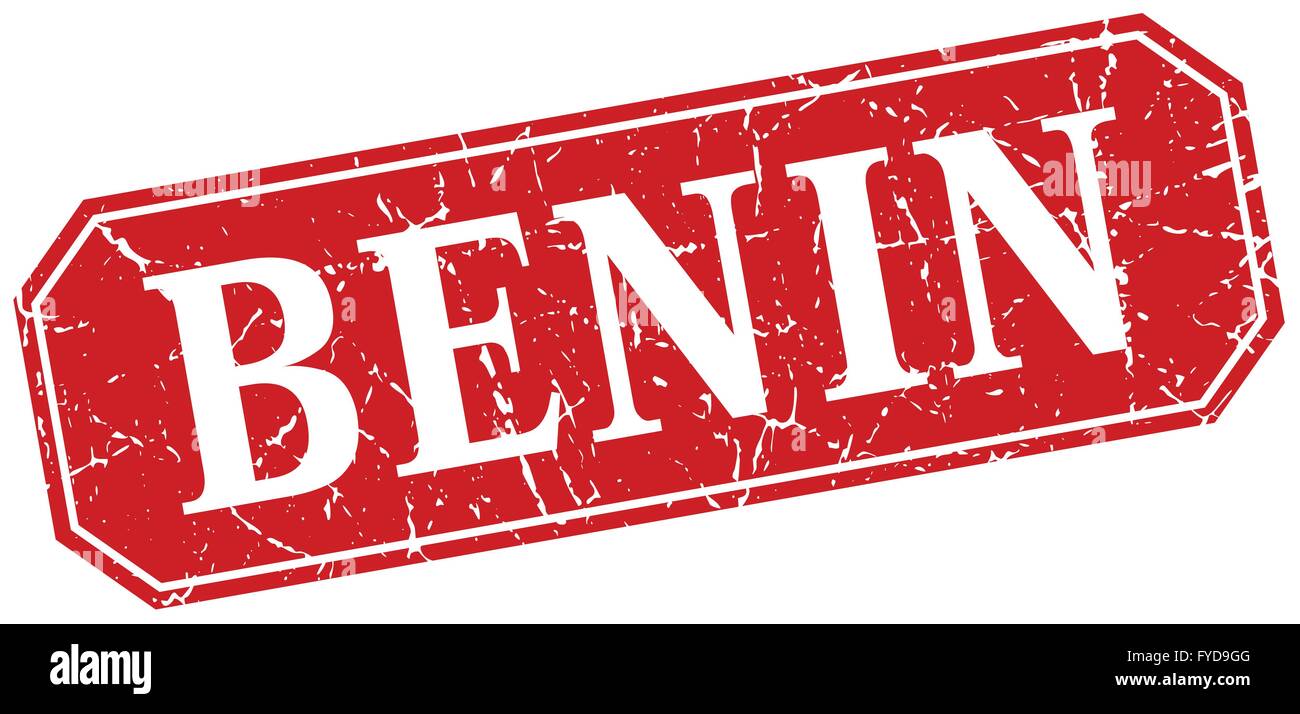 Benin red square grunge hi-res stock photography and images - Alamy