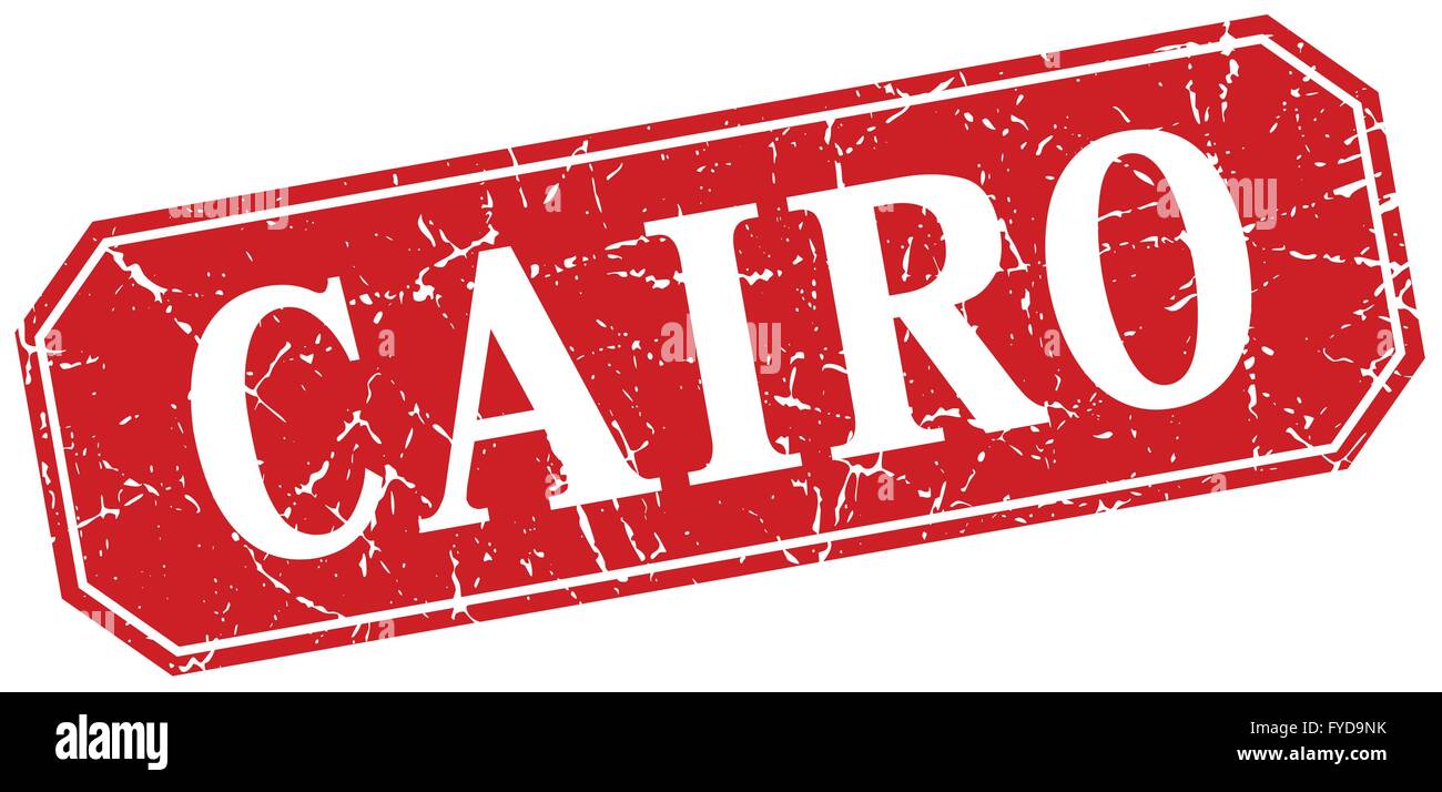 Cairo red square grunge retro style sign Stock Vector Image & Art - Alamy