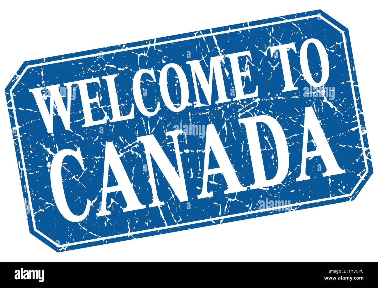 Welcome canada stamp Stock Vector Images - Alamy