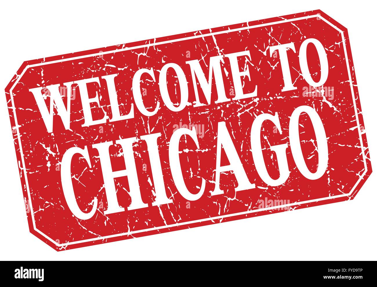 welcome to Chicago red square grunge stamp Stock Vector Image & Art - Alamy