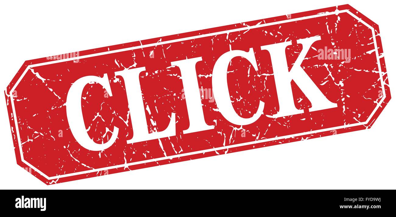 click red square vintage grunge isolated sign Stock Vector Image & Art ...