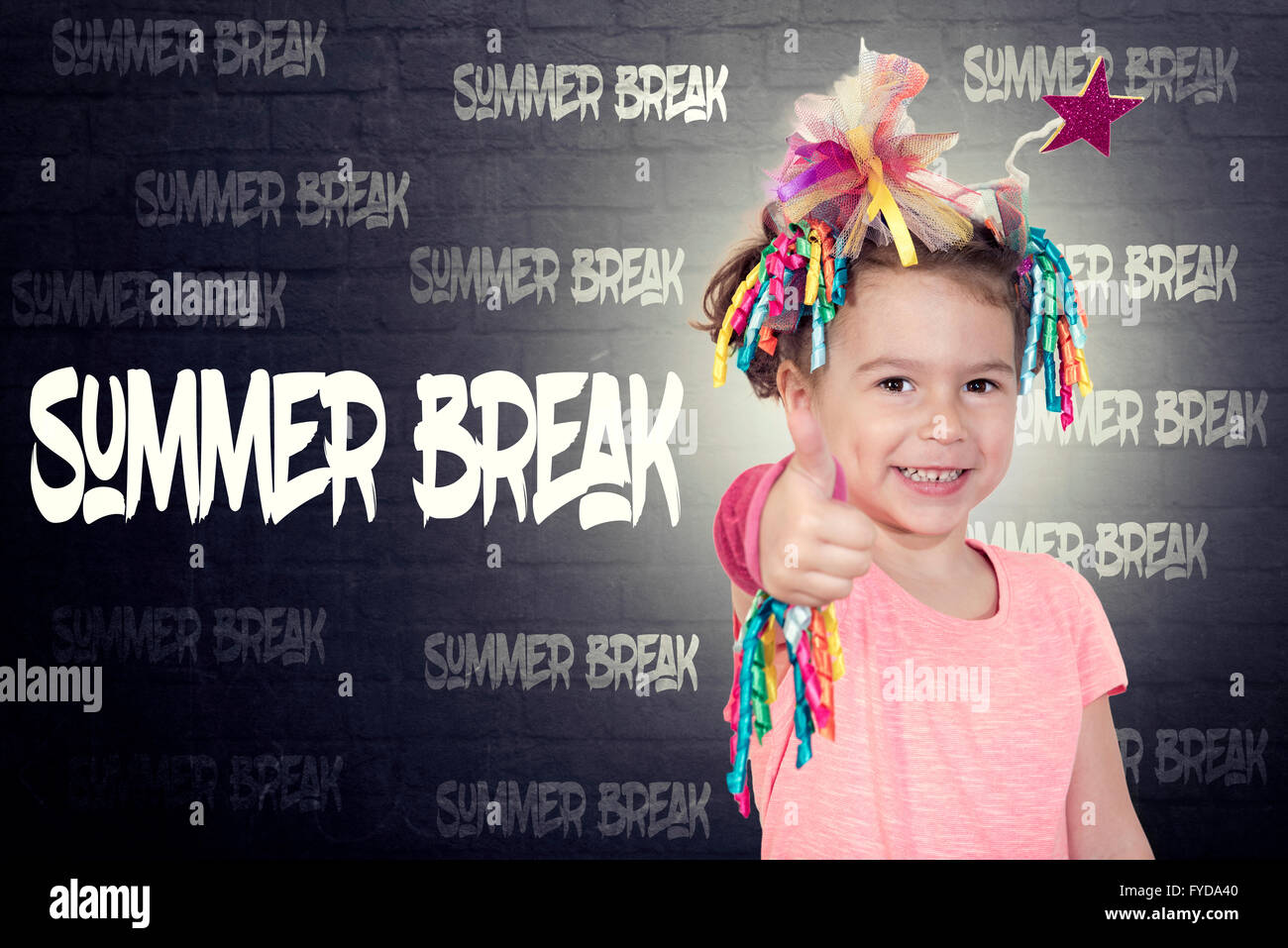 Happy child announcement Summer Break Stock Photo - Alamy