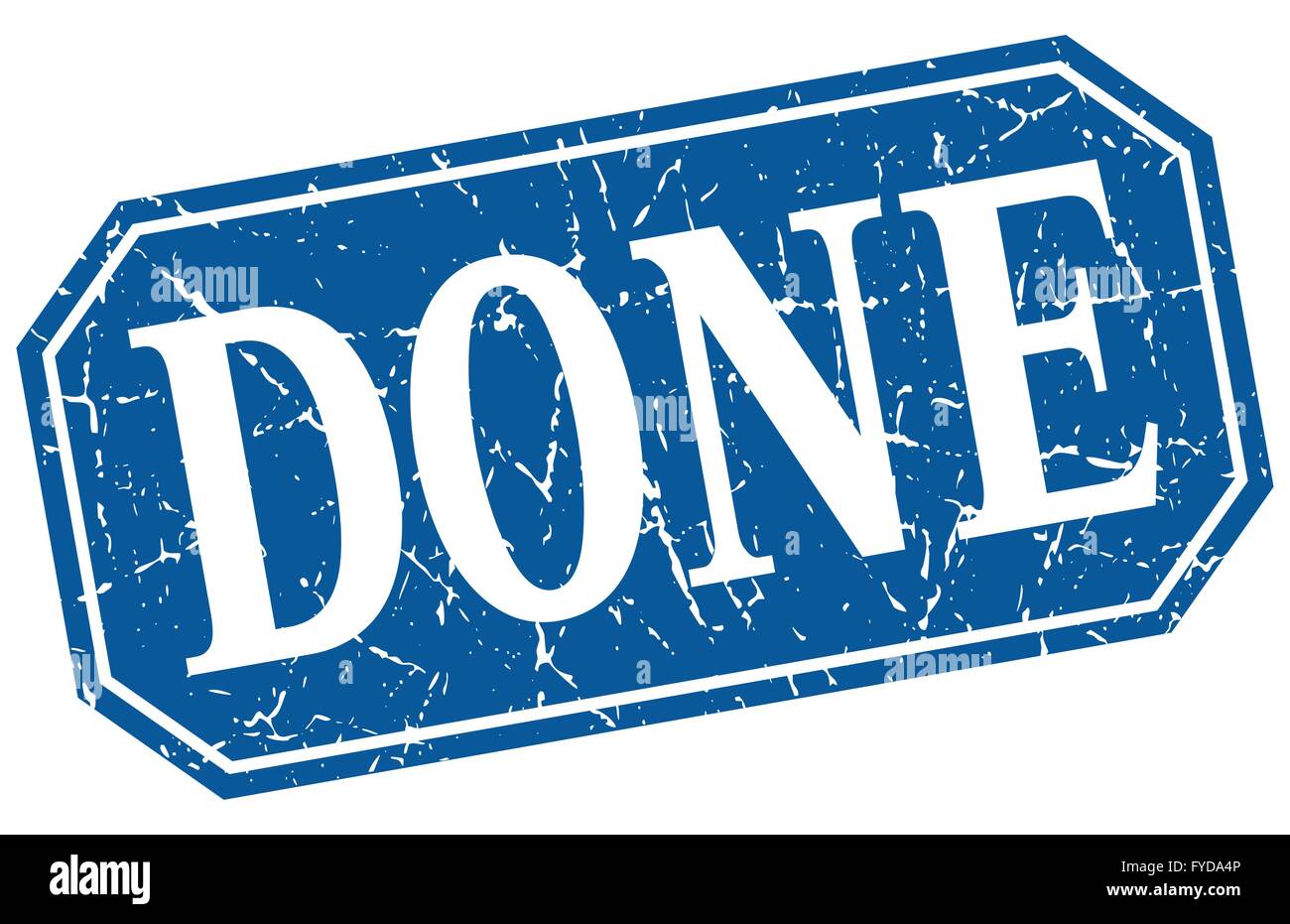 done blue square vintage grunge isolated sign Stock Vector Image & Art ...