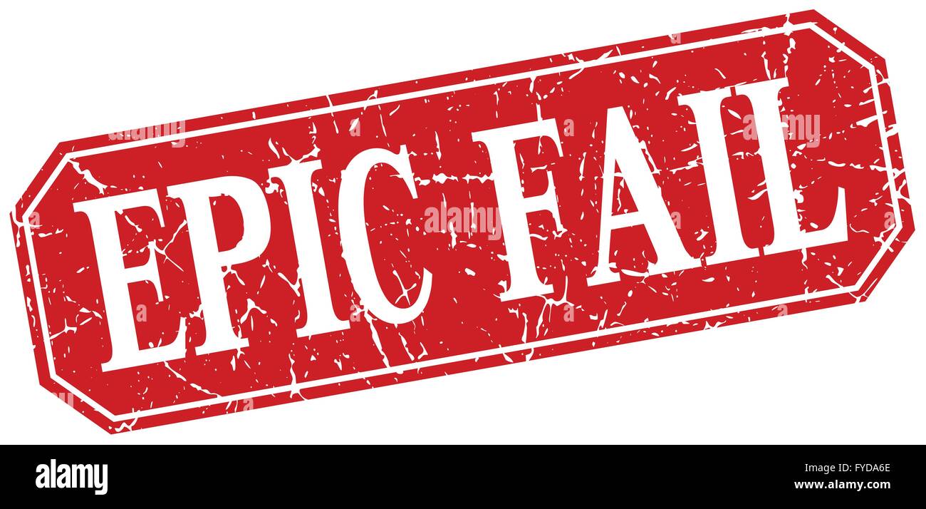 epic fail red square vintage grunge isolated sign Stock Vector Image ...