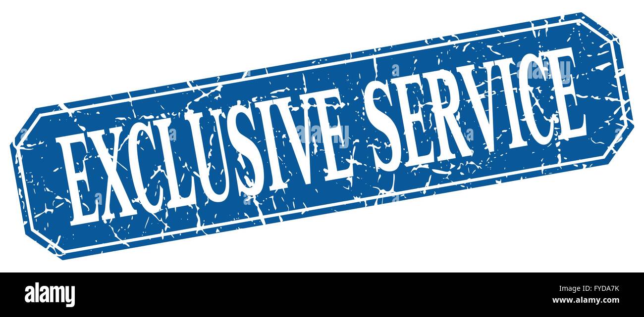 Exclusive service blue grunge hi-res stock photography and images - Alamy