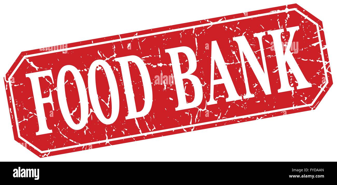 food bank red square vintage grunge isolated sign Stock Vector Image ...