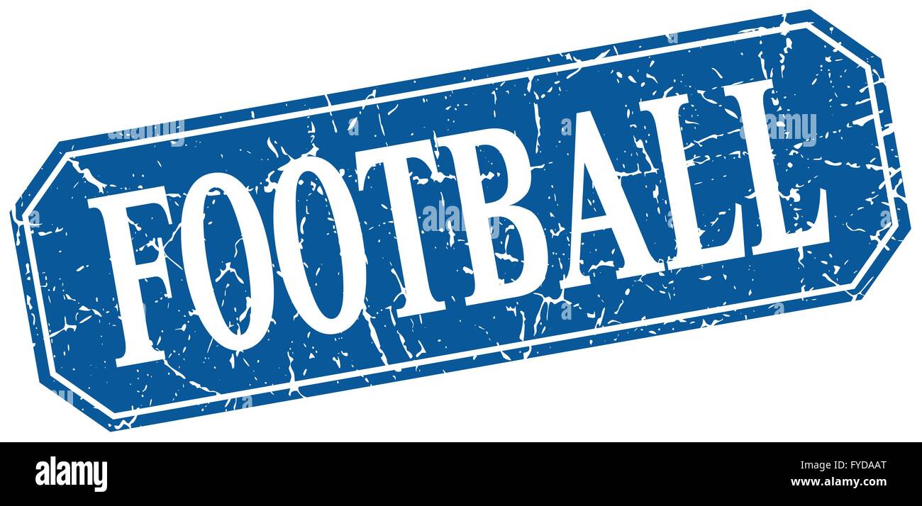 football blue square vintage grunge isolated sign Stock Vector Image ...