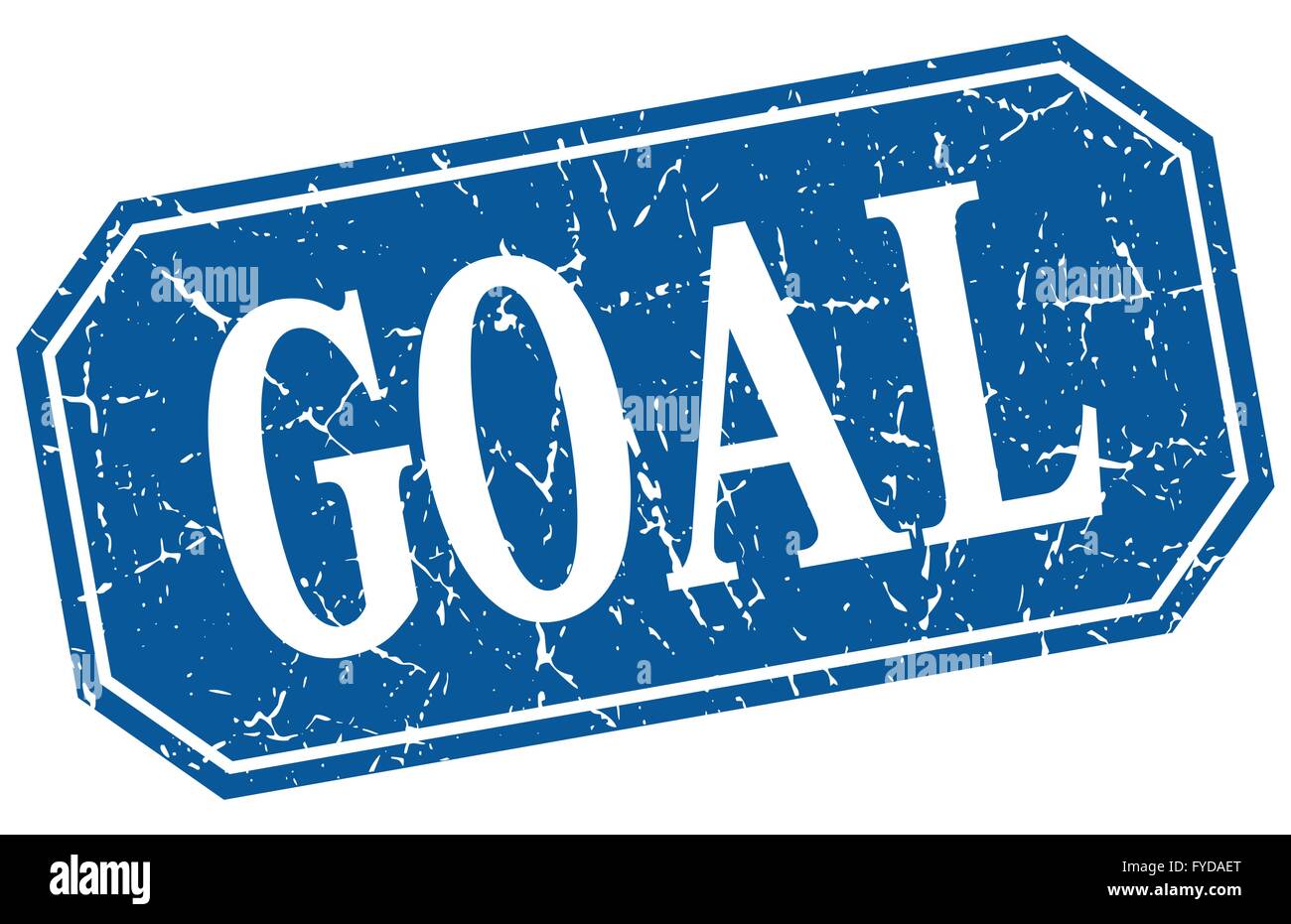 goal blue square vintage grunge isolated sign Stock Vector Image & Art ...