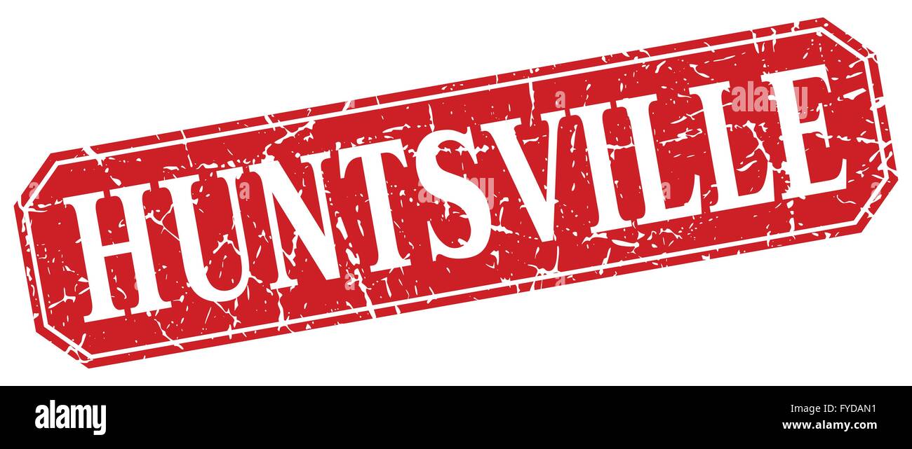 Huntsville red square grunge retro style sign Stock Vector Image & Art ...