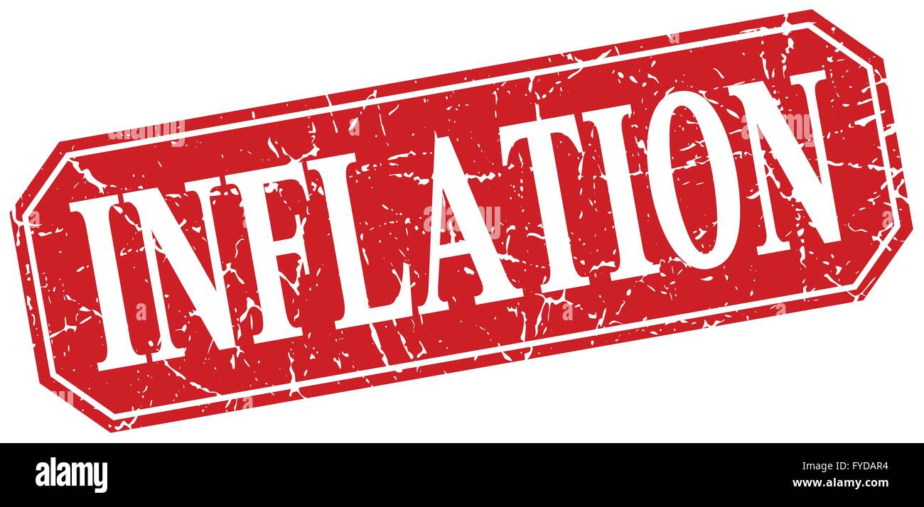 inflation red square vintage grunge isolated sign Stock Vector Image ...