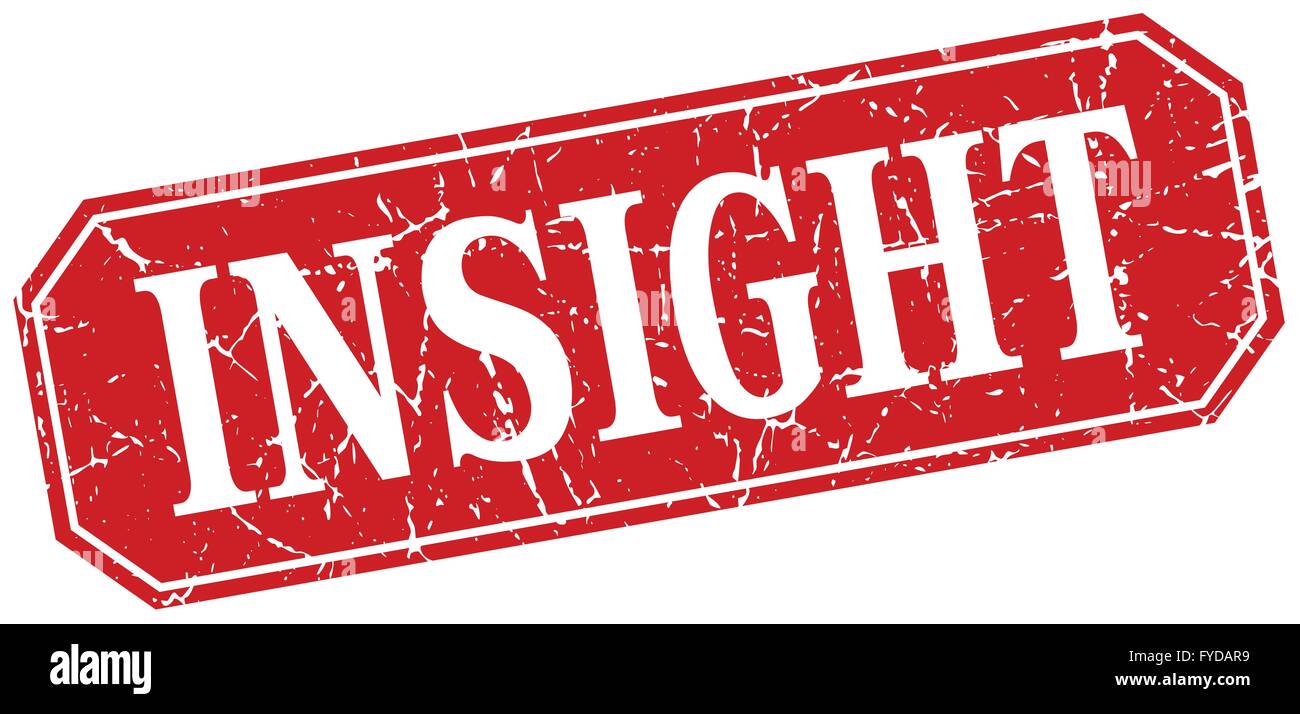 insight red square vintage grunge isolated sign Stock Vector Image ...