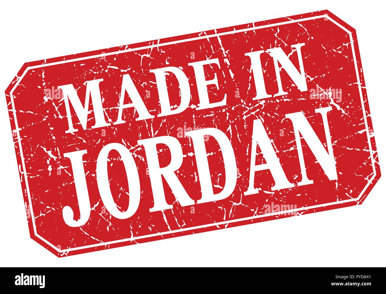 made in Jordan red square grunge stamp Stock Vector Image & Art - Alamy