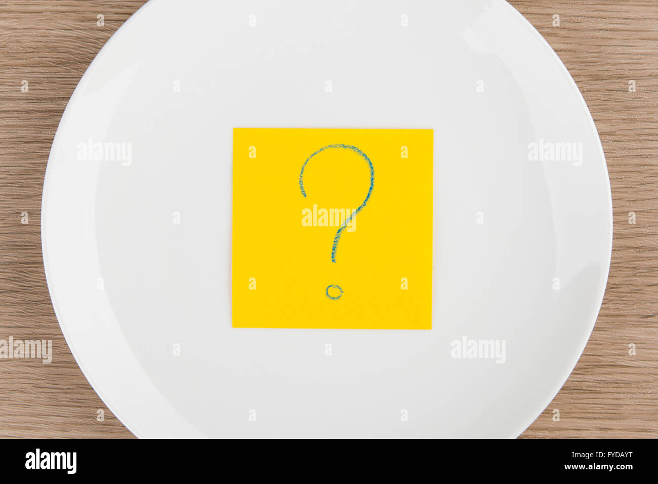 Plate with question mark hi-res stock photography and images - Alamy