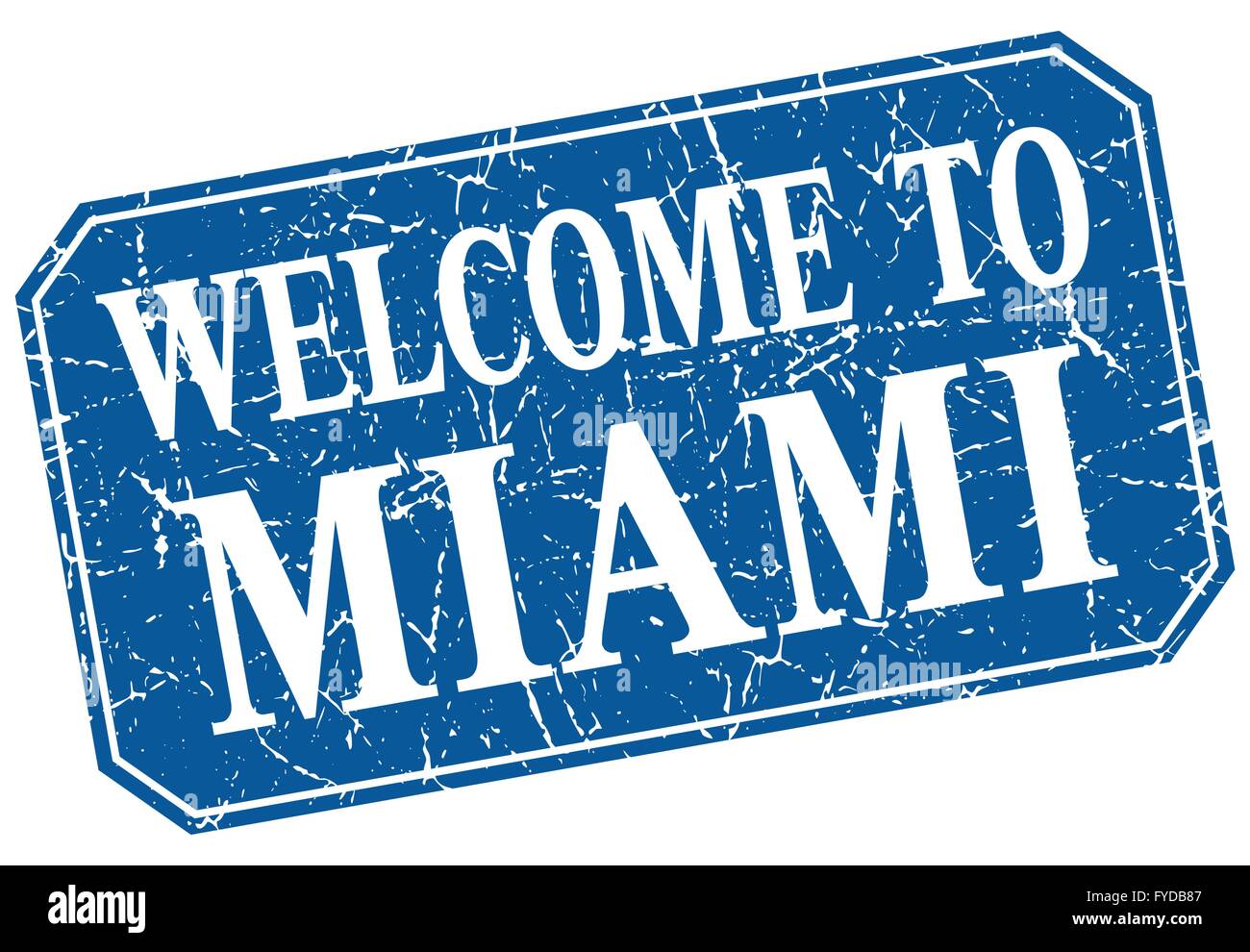 welcome to Miami blue square grunge stamp Stock Vector Image & Art - Alamy