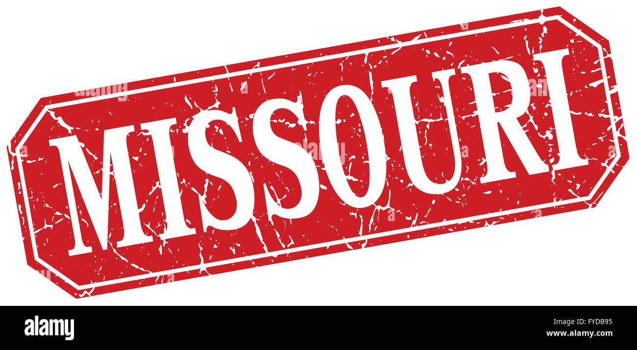 Missouri red square grunge retro style sign Stock Vector Image & Art ...