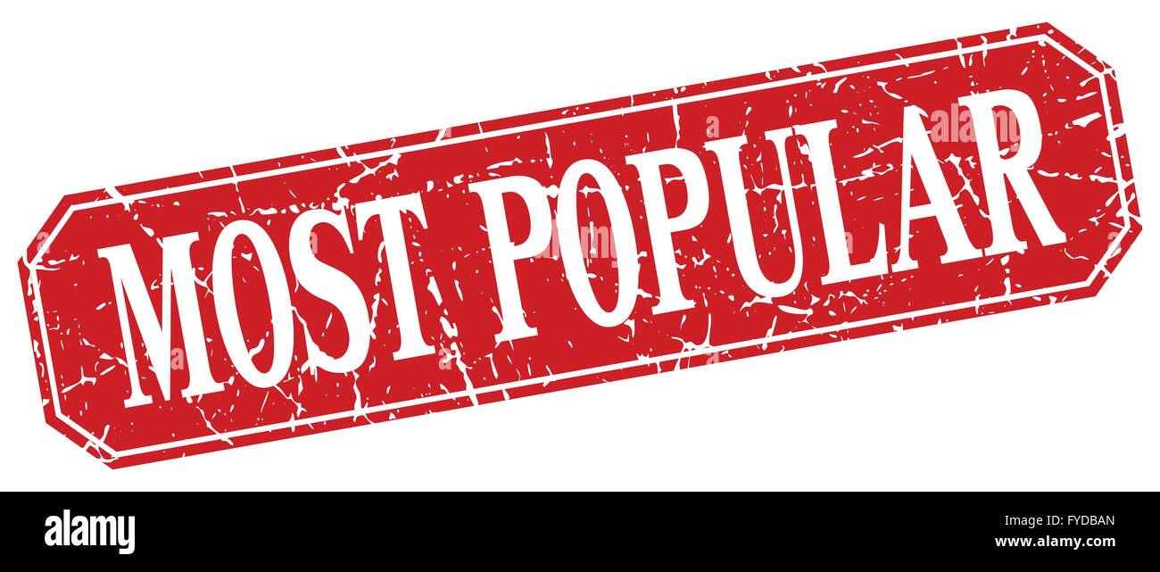 most popular red square vintage grunge isolated sign Stock Vector Image ...