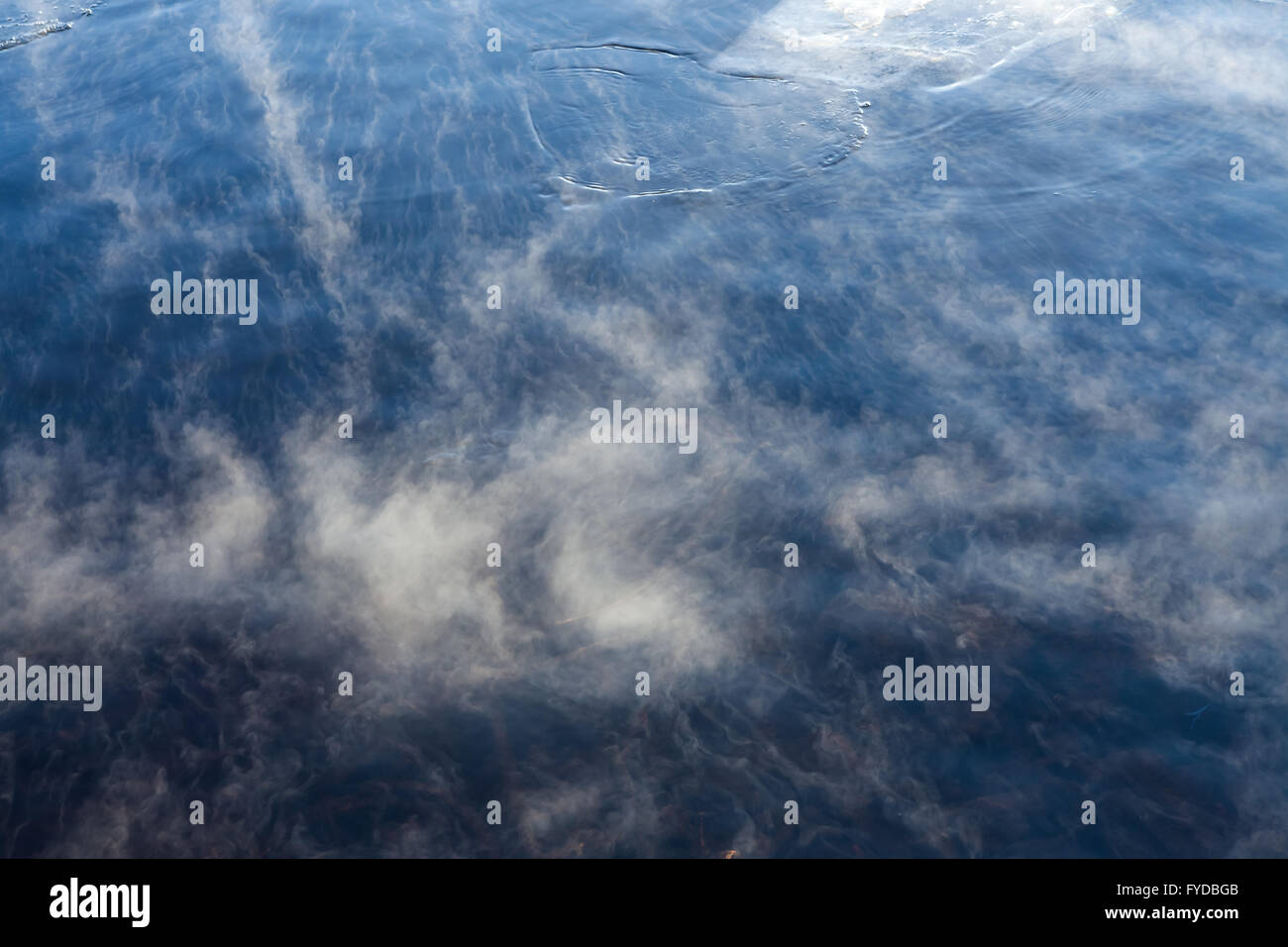 Water vapor on surface of cold water Stock Photo - Alamy