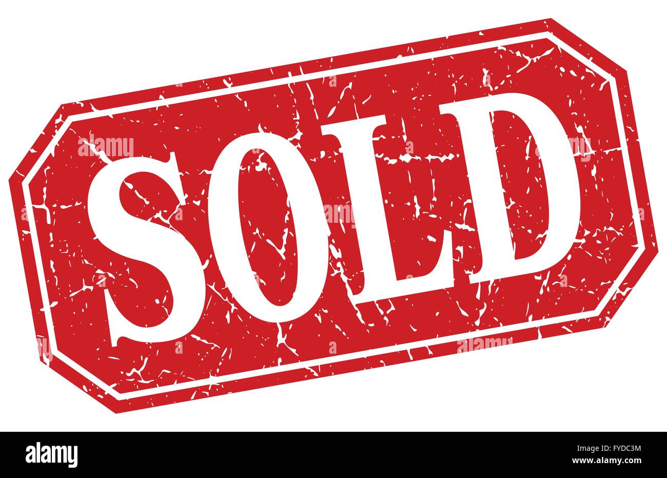 sold red square vintage grunge isolated sign Stock Vector Image & Art ...