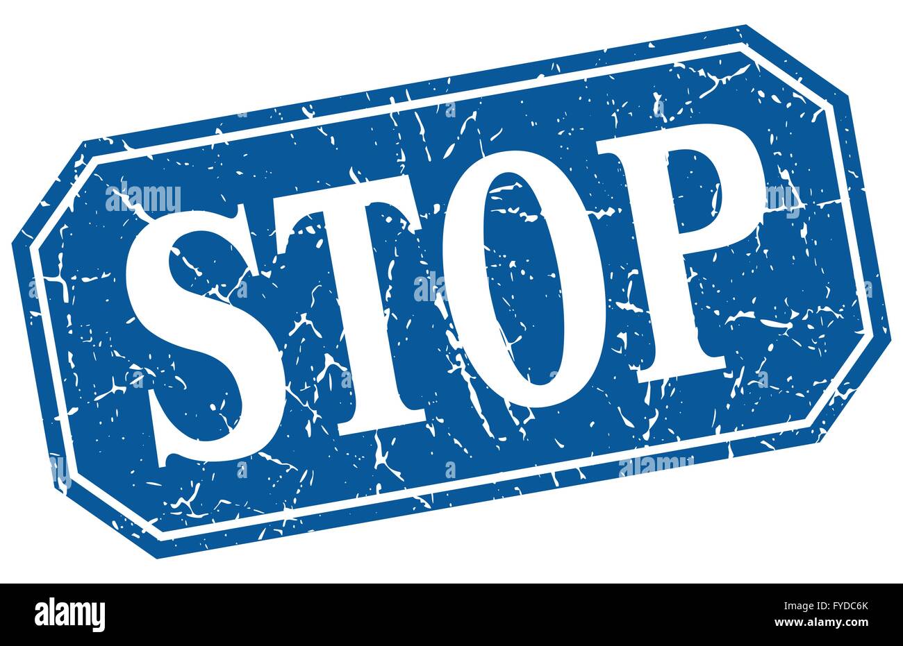 Stop square blue grunge hi-res stock photography and images - Alamy