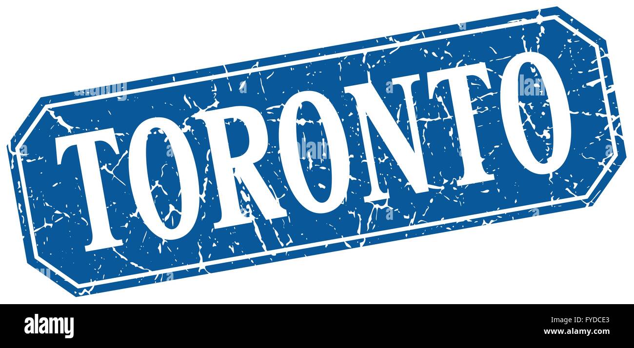 Toronto blue square grunge retro style sign Stock Vector Image & Art ...