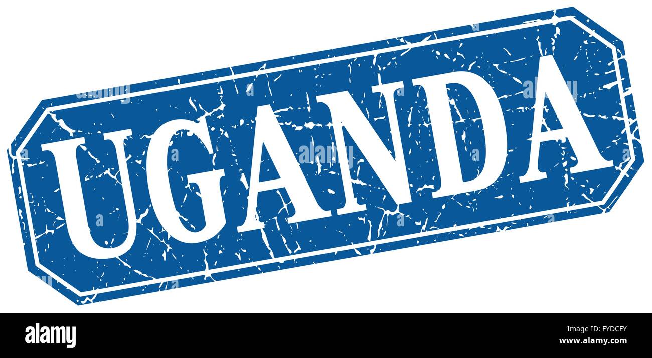 Uganda blue square grunge retro style sign Stock Vector Image & Art - Alamy