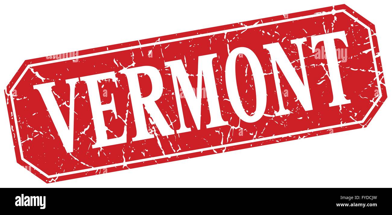 Vermont red square grunge retro style sign Stock Vector Image & Art - Alamy