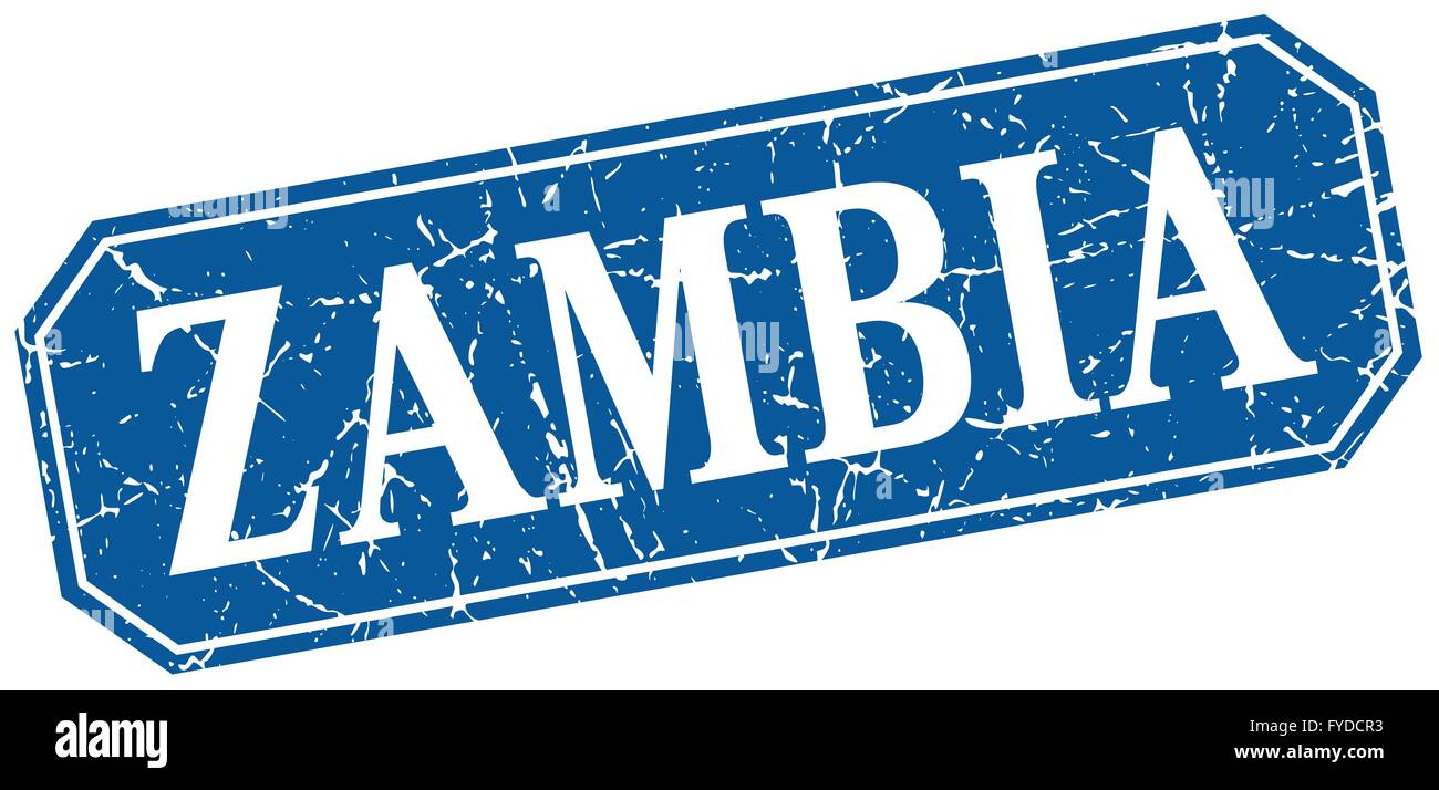 Zambia blue square grunge retro style sign Stock Vector Image & Art - Alamy