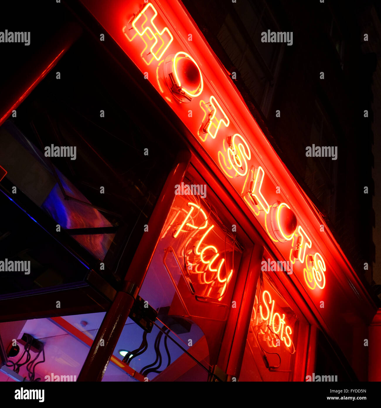 Neon Lights of an Amusement Arcade in Soho, London Stock Photo - Alamy