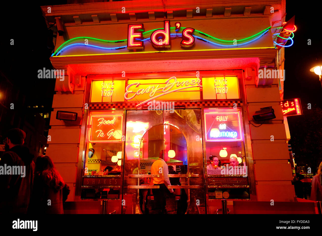 Ed's Diner in Soho, London Stock Photo - Alamy
