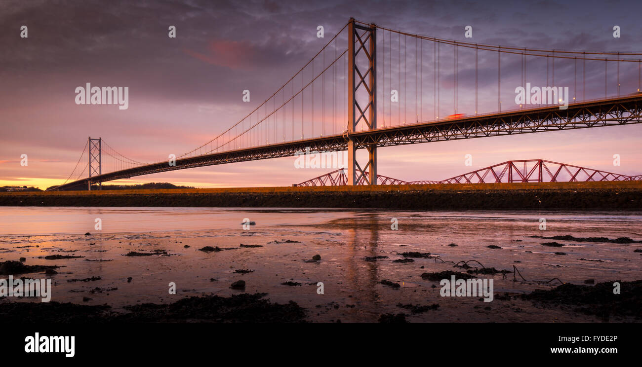 Forth bridge at sunset hi-res stock photography and images - Alamy