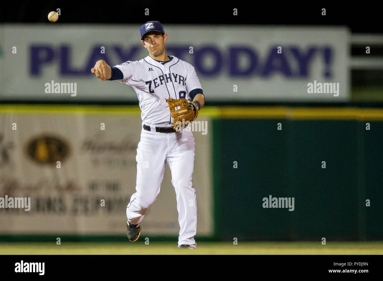 Metairie, LA, USA. 22nd Apr, 2016. New Orleans Zephyrs shortstop Austin ...