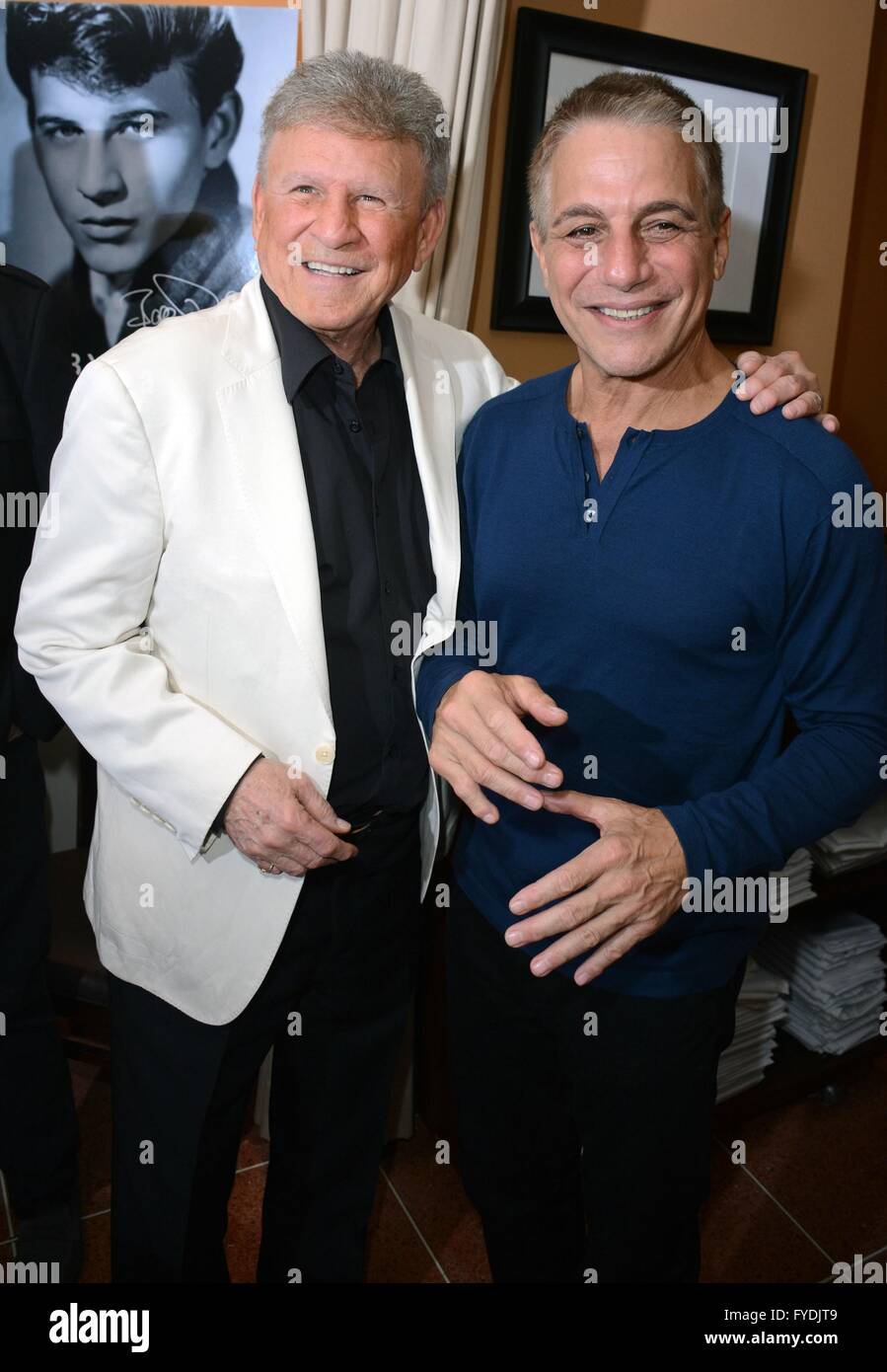 New York, NY, USA. 25th Apr, 2016. Bobby Rydell, Tony Danza at arrivals ...