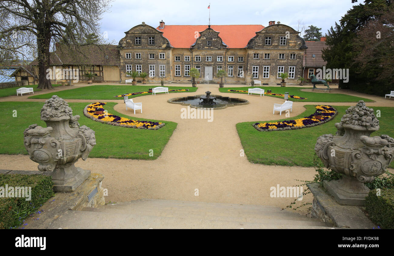Blankenburg, Germany. 07th Apr, 2016. The garden of Blankenburg Castle ...