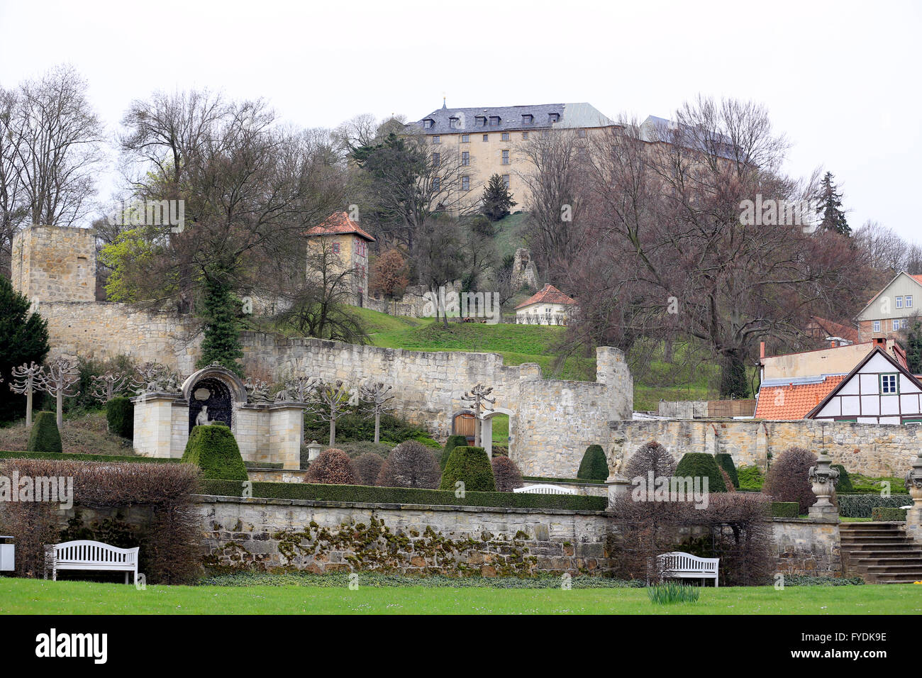 Blankenburg, Germany. 07th Apr, 2016. The garden of Blankenburg Castle ...