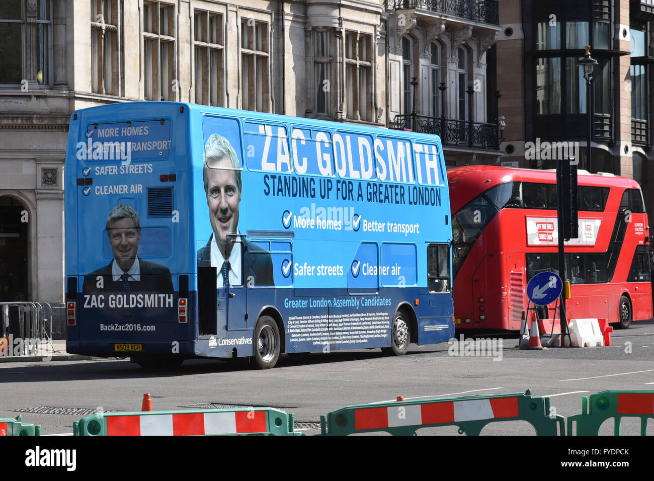 Parliament Square, London, UK. 26th April 2016. London Mayor campaign ...