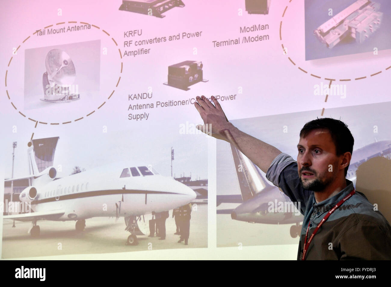 Engineer Jiri Nykodym of Honeywell presents JetWave wireless in-flight ...