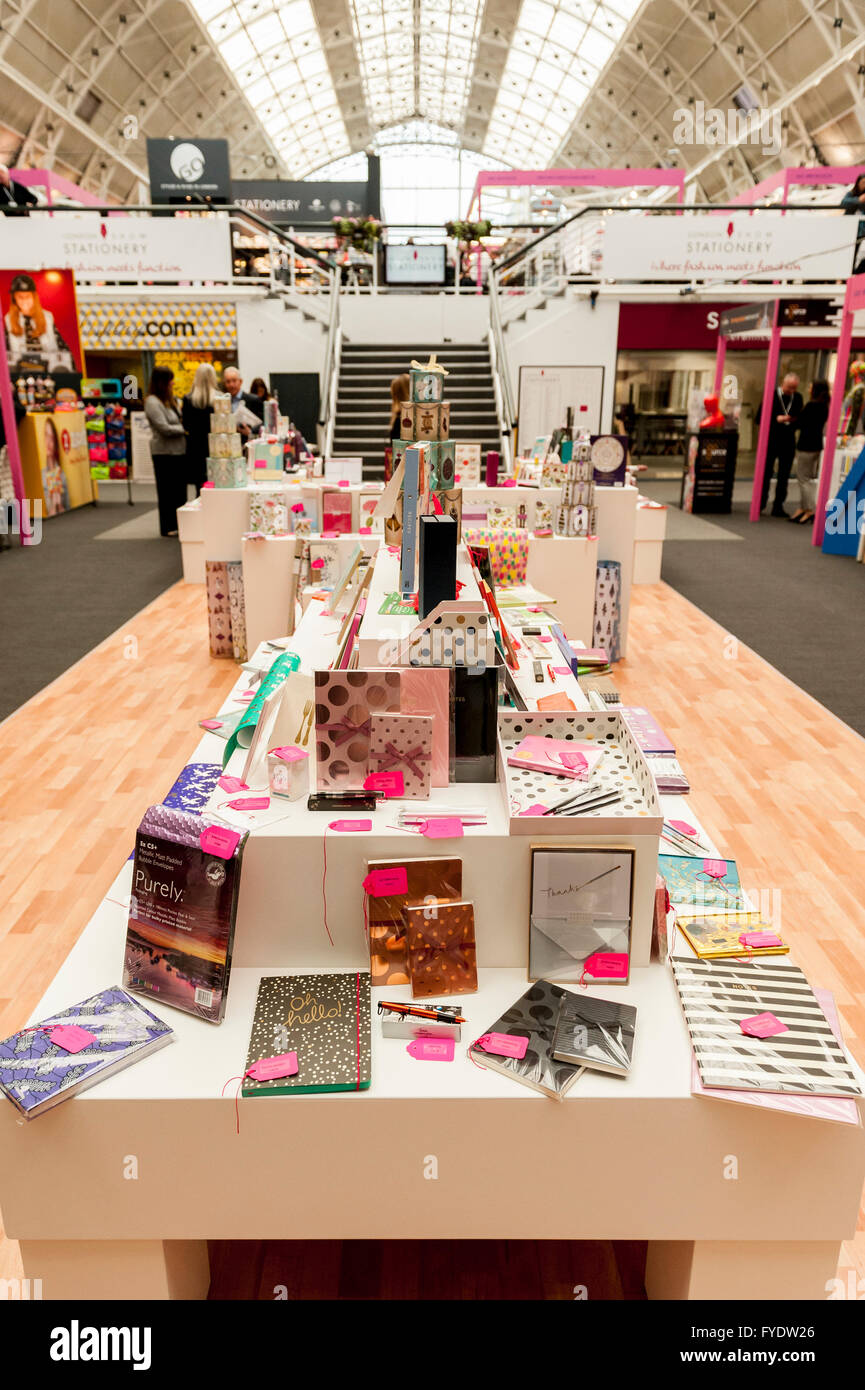 London, UK. 26 April 2016. The London Stationery Show opens at the ...